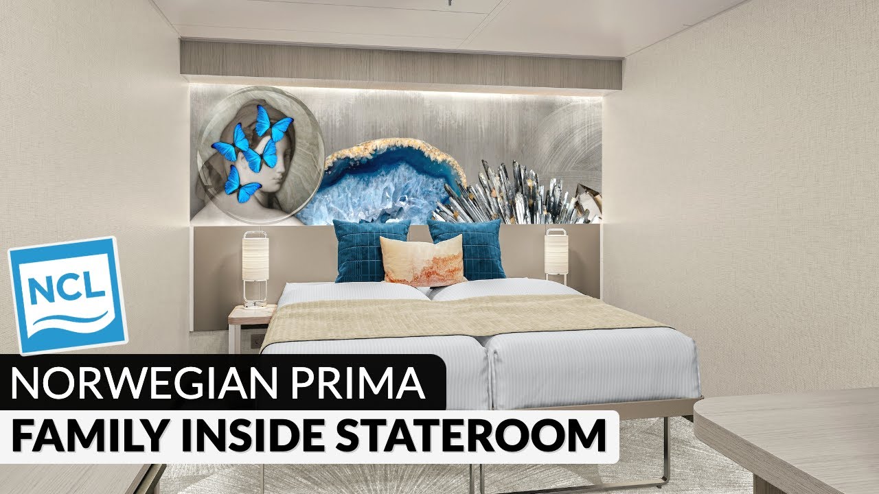 Norwegian Prima | Family Inside Stateroom Walkthrough Tour & Review 4K ...