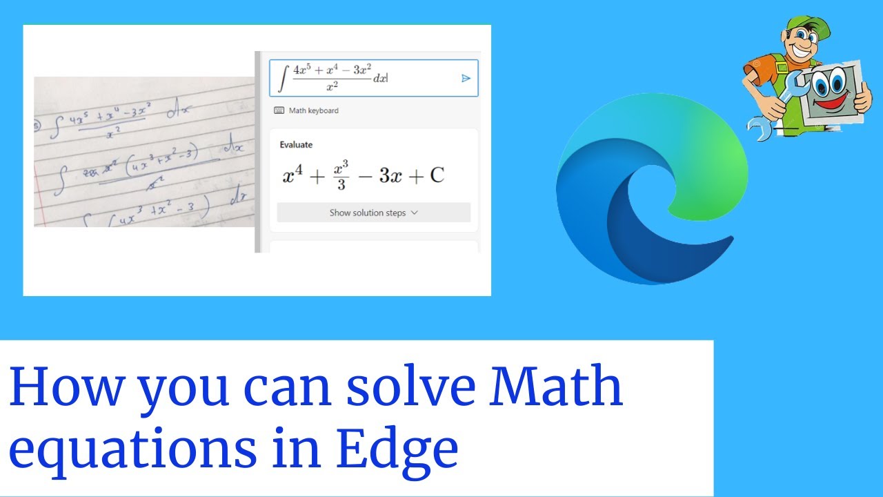 Maths Solver in Edge - YouTube