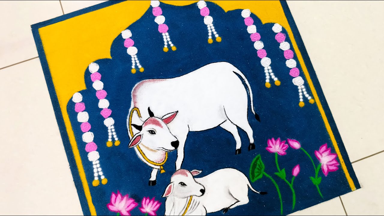 Vasubaras Rangoli for Diwali || वसुबारस Rangoli Design || Diwali ...