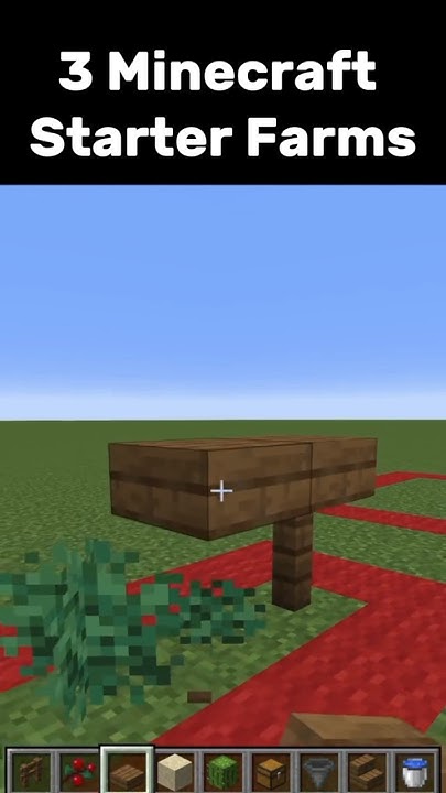 3 Minecraft Starter Farms For Survival - YouTube