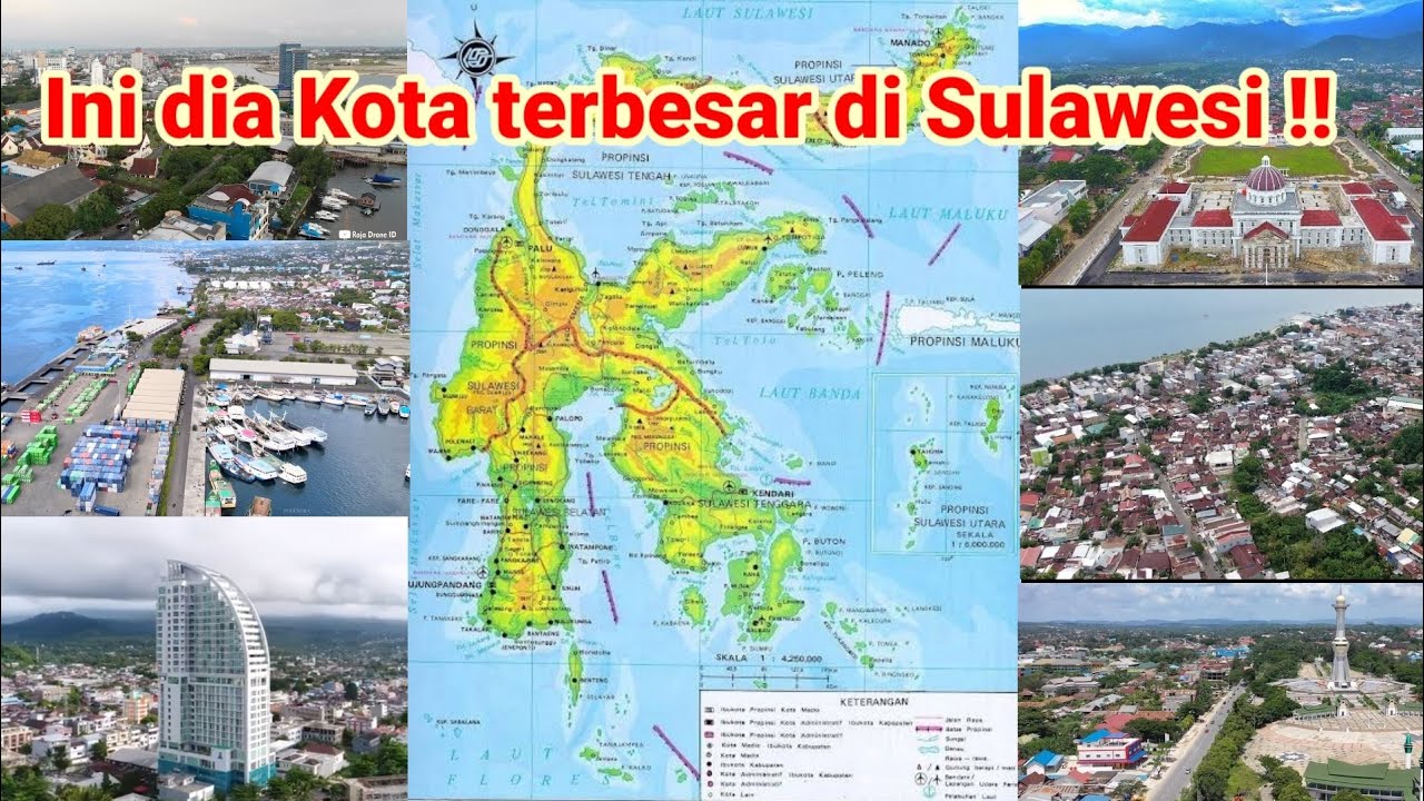 10 KOTA TERBESAR DI PULAU SULAWESI MENURUT JUMLAH PENDUDUK - YouTube