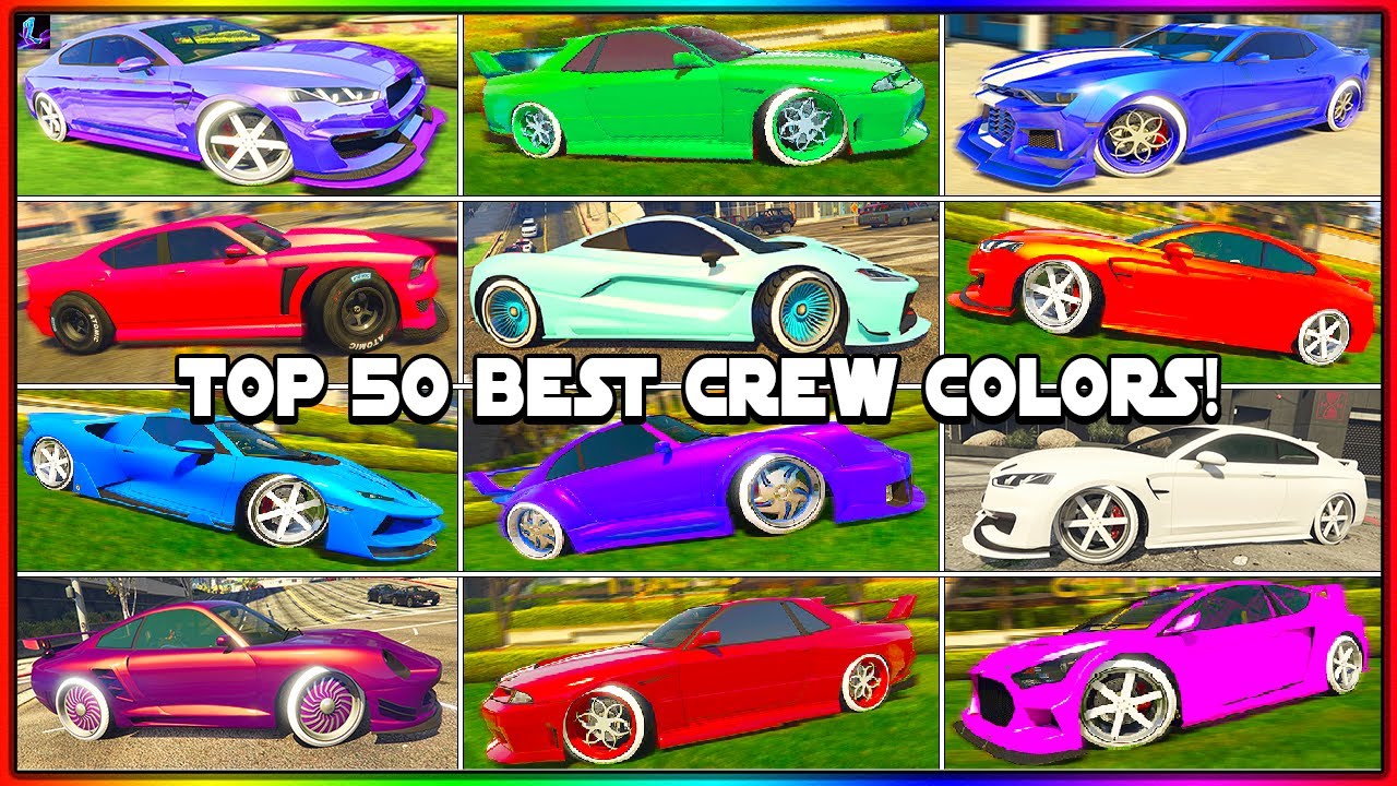 The Top 50 Best Modded Crew Colors In GTA 5 Online! (Bright Colors ...