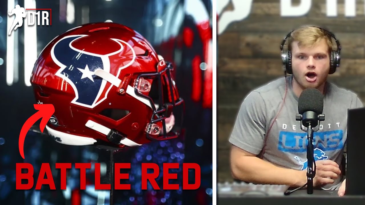 Houston Texans unveil "BATTLE RED" alternate helmets - YouTube