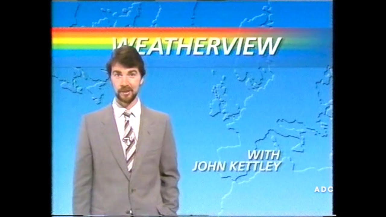 BBC2 weatherview & closedown announcer Roger Maude 8th January 1987 ...