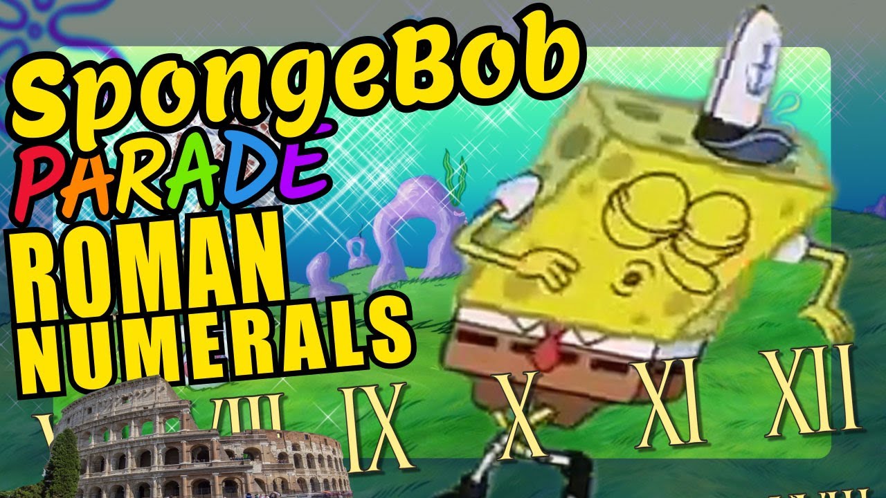 SpongeBob Teaching Roman Numerals in English Educational Video for Kids ...