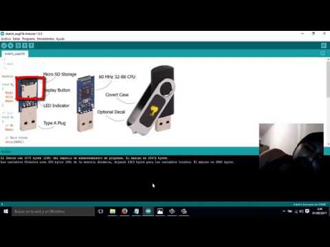 Rubber Ducky con Arduino + Libreria teclado Español + DuckyScript - YouTube