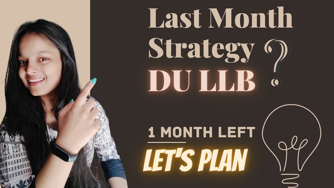 LAST MONTH STRATEGY DULLB | 1 month left | Plan preparation | Score 300 ...