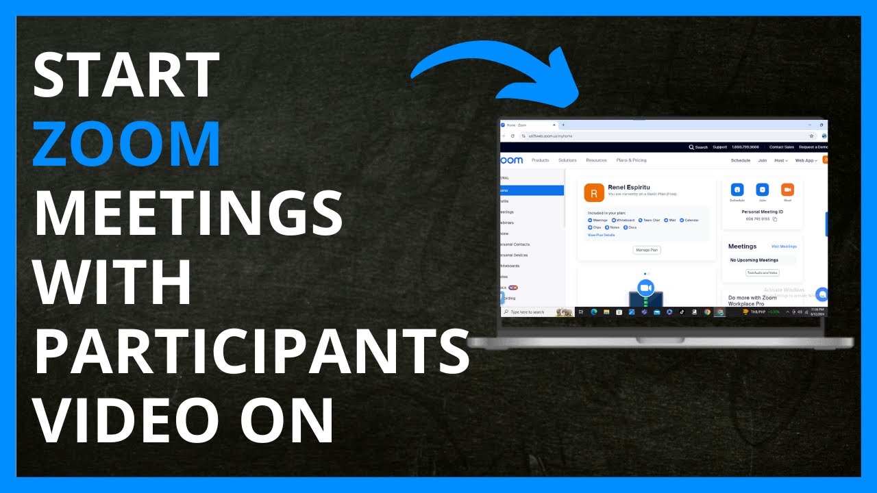 How To Start Zoom Meetings With Participants Video On in 2024 - YouTube