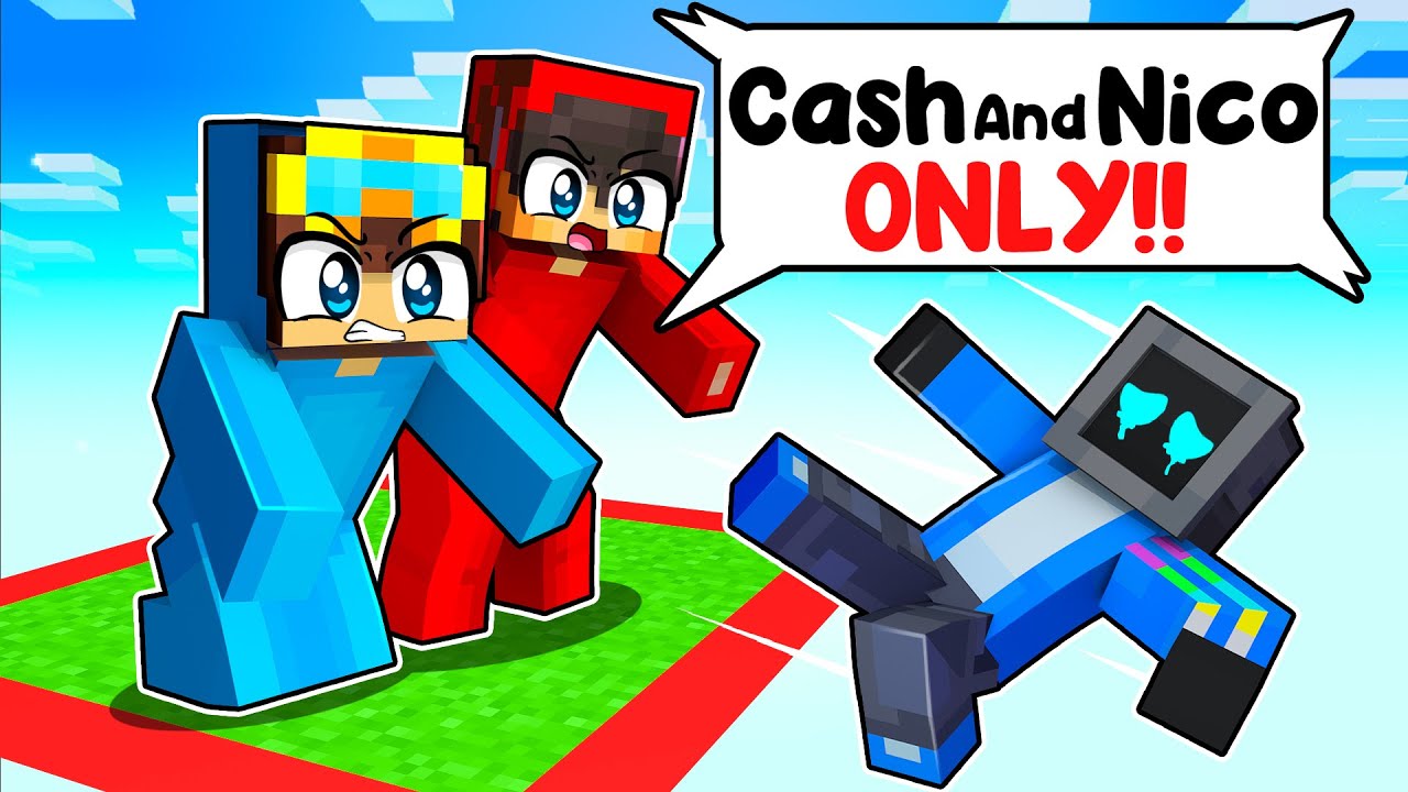 Locked on ONE CHUNK with CASH AND NICO in Minecraft! - YouTube