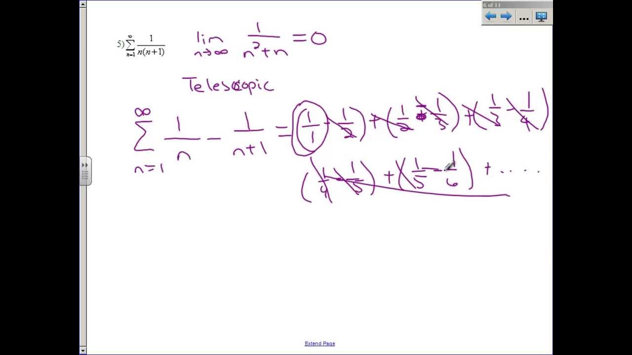 Geometric and Telescopic Series BC Calculus - YouTube