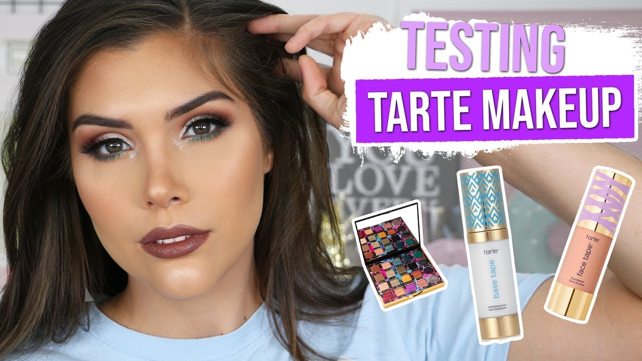 TESTING NEW TARTE MAKEUP! including the new TARTE FACE TAPE FOUNDATION ...