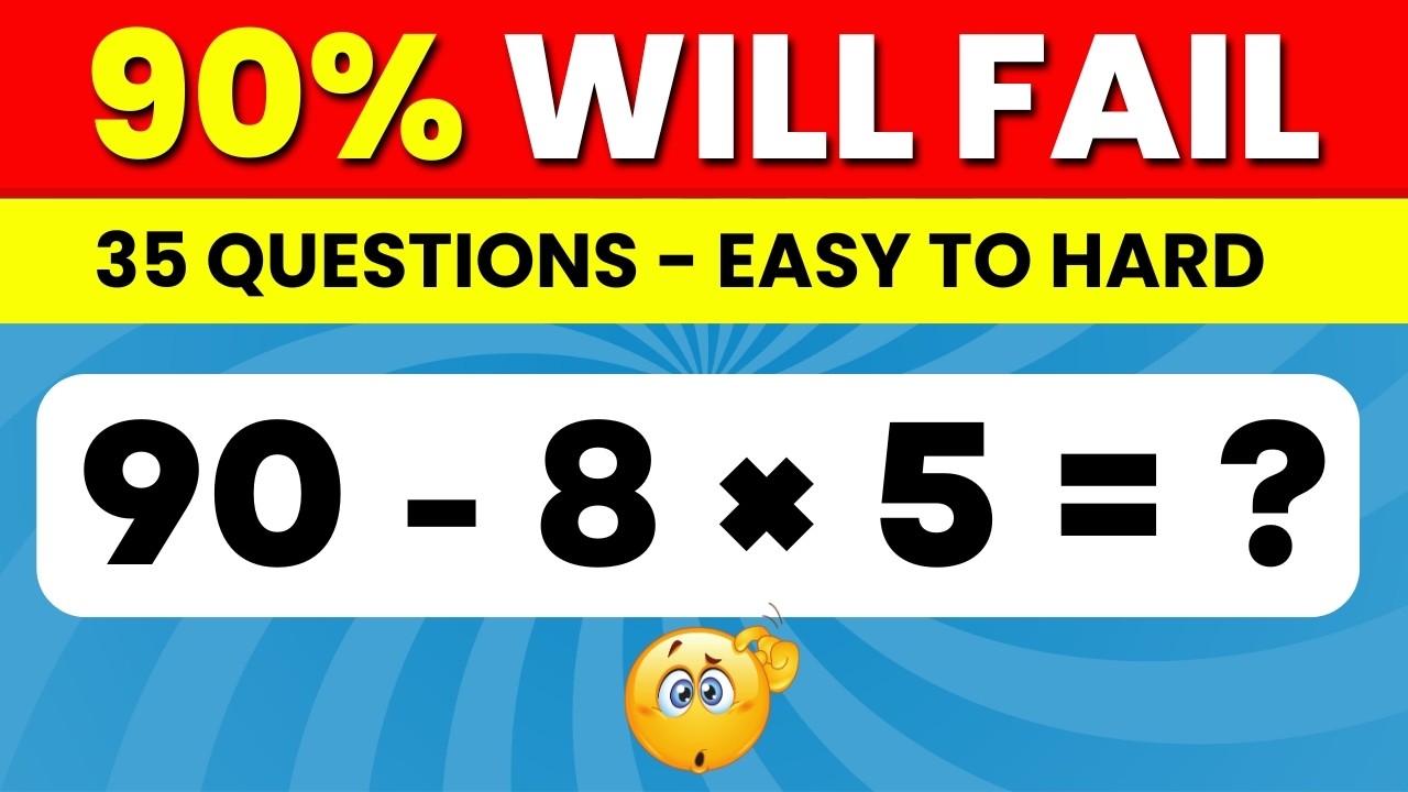 Can You Pass This Math Quiz? ️ Only 10% Get It Right Without a ...
