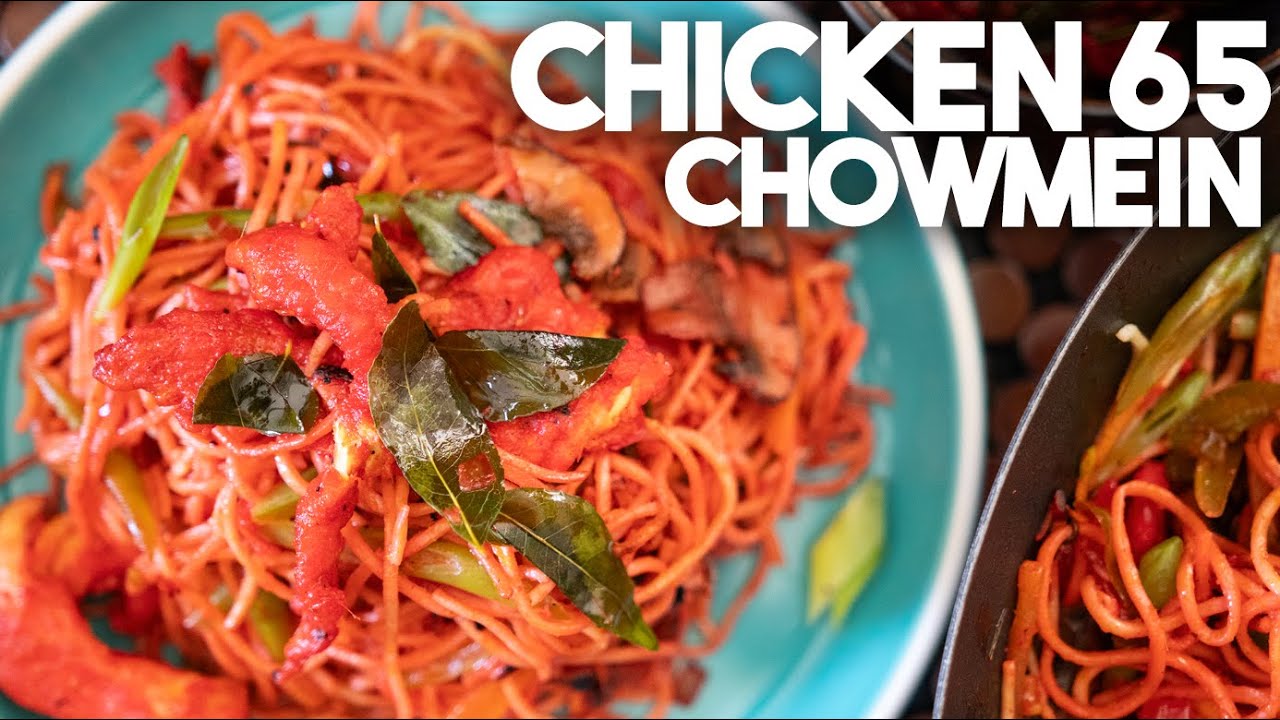 Chicken 65 Chowmein | Delicious fusion recipes | Kravings - YouTube