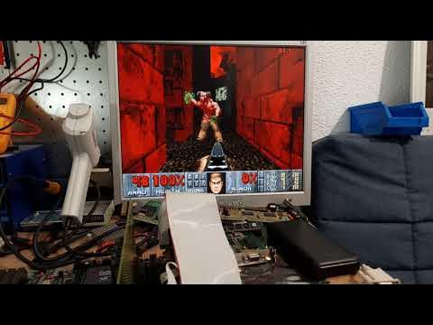 FastDoom DEV build, Cyrix Cx486DX Mode Y vs Mode 13H (18% faster) - YouTube