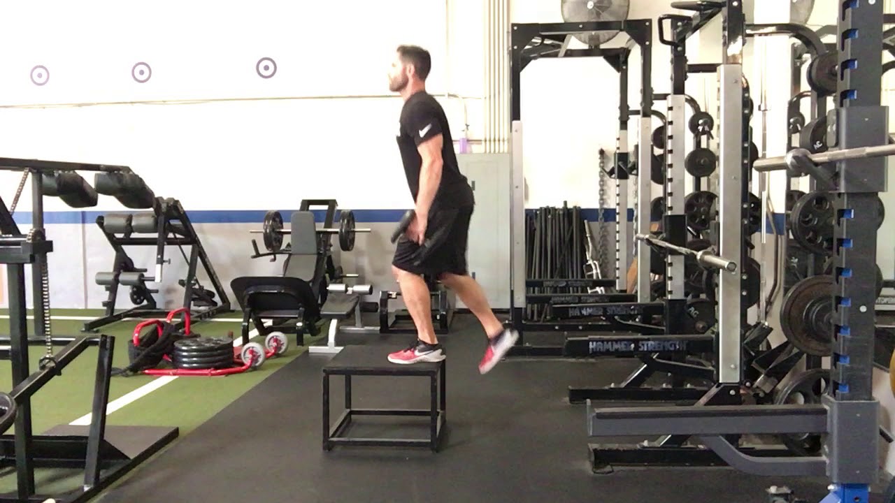 Front Step Up Dumbbells - YouTube