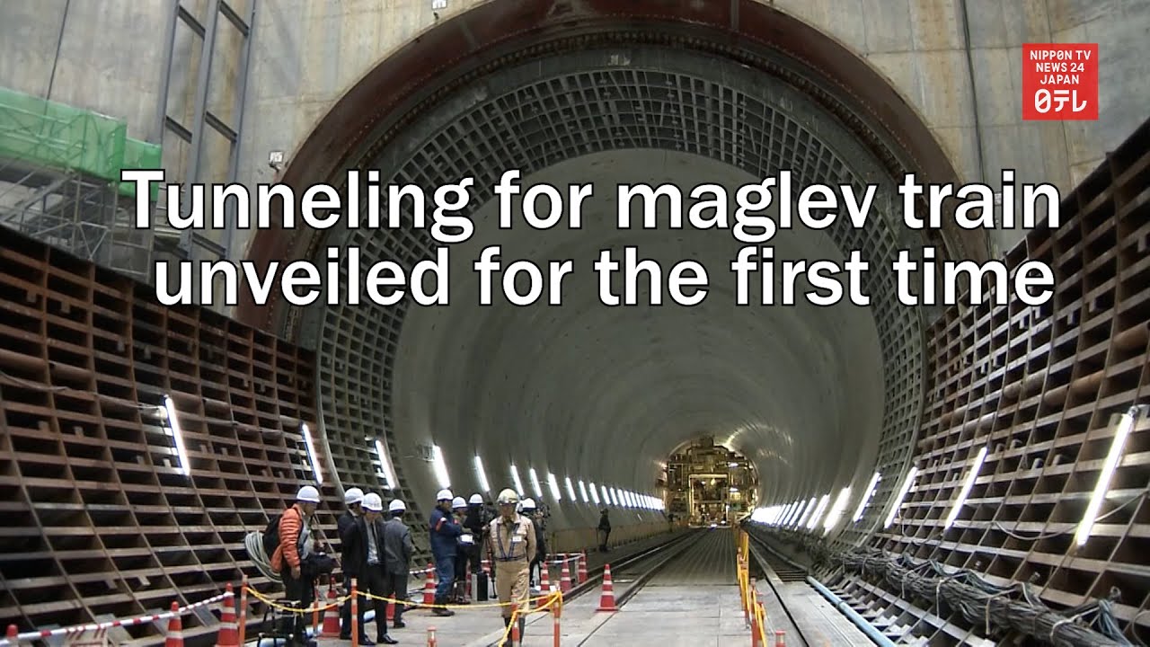 Tunneling for maglev bullet train unveiled for the first time - YouTube