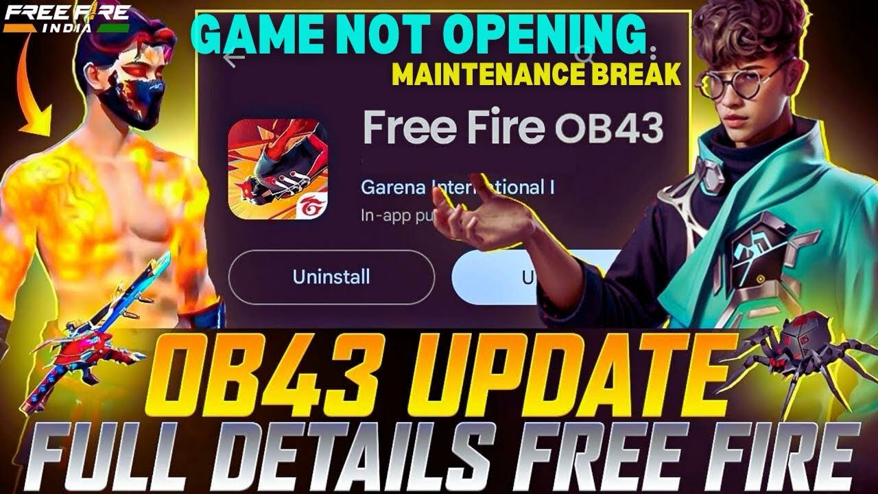 Free fire India 🤩 OB43 all Updates 😍 All Free rewards after update 🔥 ...