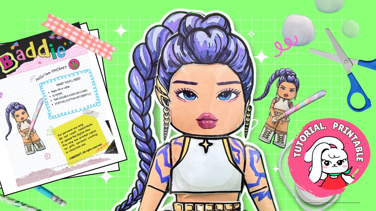 Rumi-Style Squishy Paper Doll —Free printable & Tutorial # ...