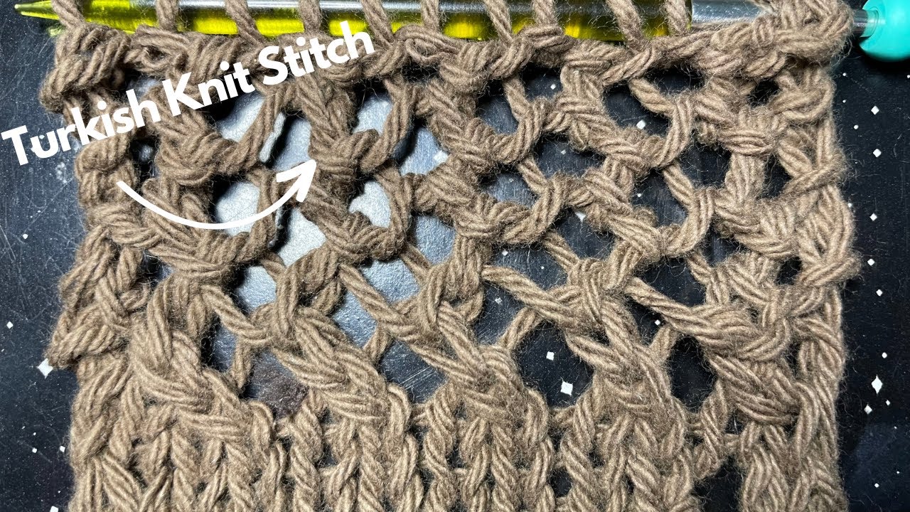 How to Knit the Turkish Knit Stitch - YouTube