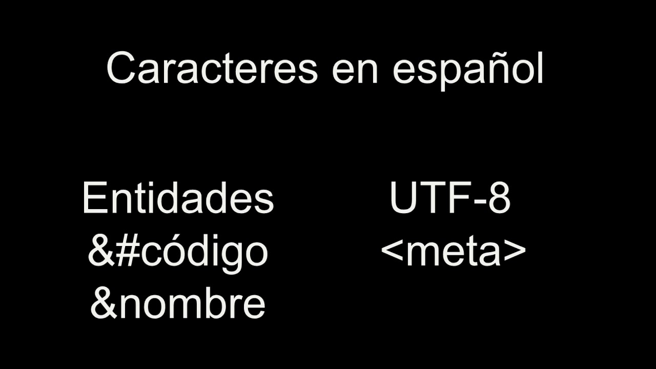 Tildes en HTML. - YouTube