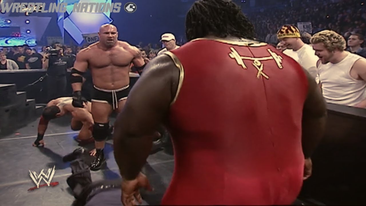 Goldberg vs Kane Lumberjack Match on RAW - YouTube