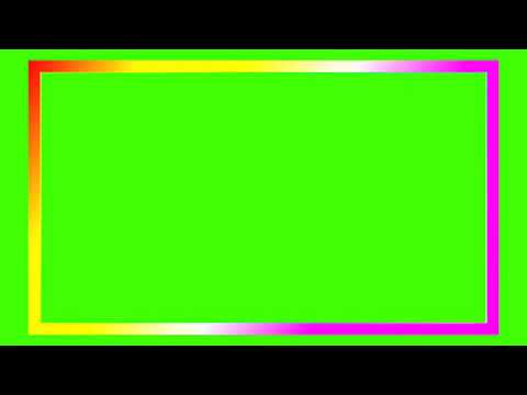 green screen multi colour border, colourful border video chroma key ...