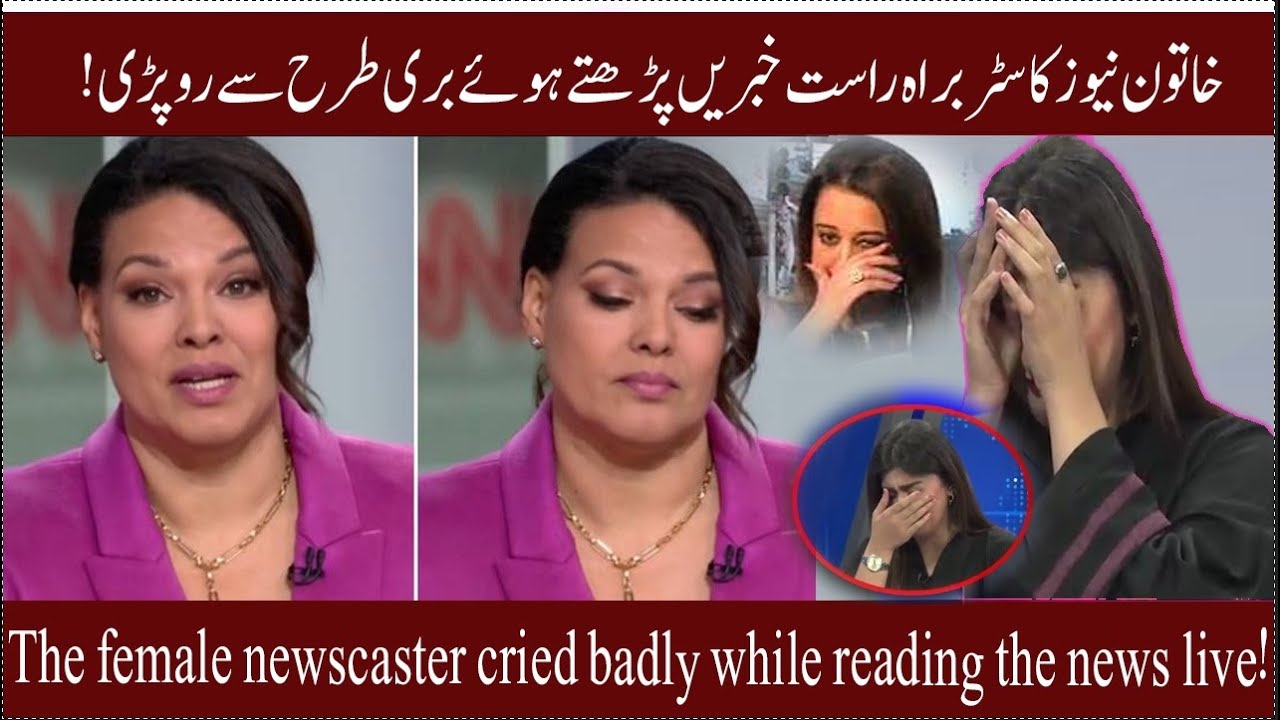 The female newscaster cried badly while reading the news live! - YouTube