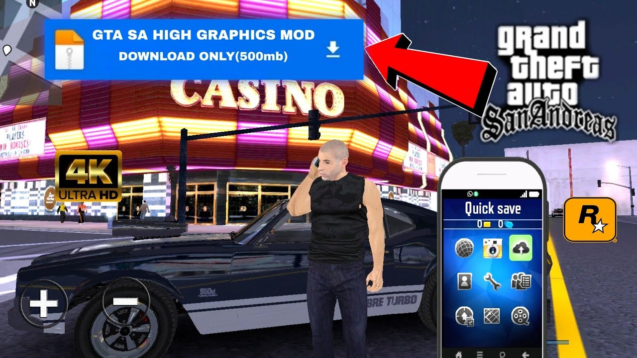 I REMASTERED GTA SA ANDROID ULTRA HD 4K GRAPHICS TEXTURES MODPACK V56 ...