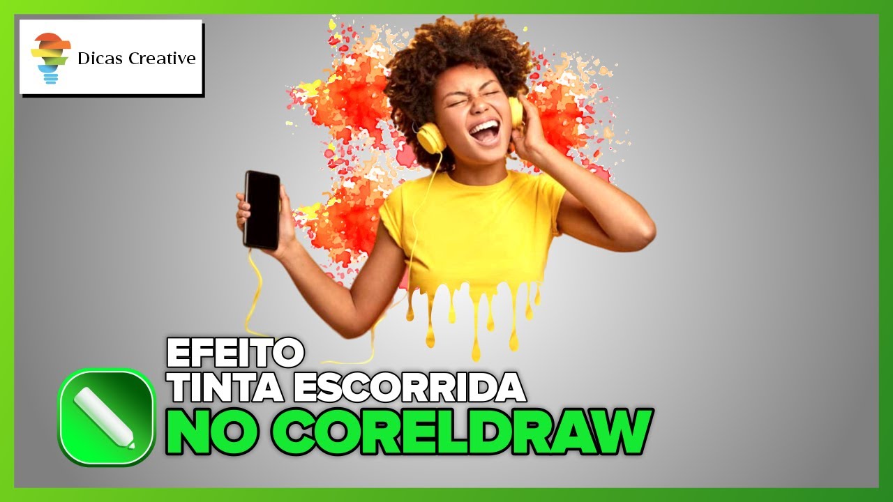 EFEITO TINTA ESCORRIDA NO COREL DRAW. - YouTube