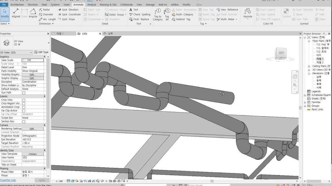 [revit addin]pipe clash solve - YouTube