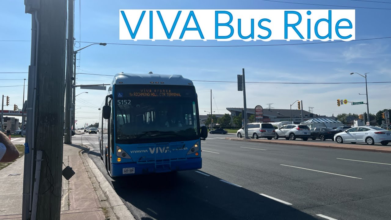 Vaughan VIVA Orange Bus Ride - Highway 7/Martin Grove to VMC Station 8 ...