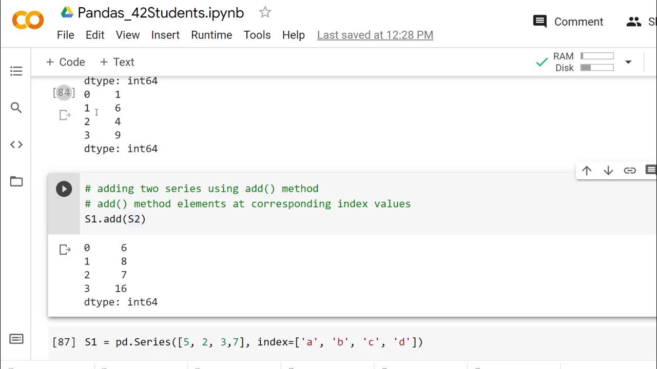 Pandas Series Data Structure: Operations - YouTube