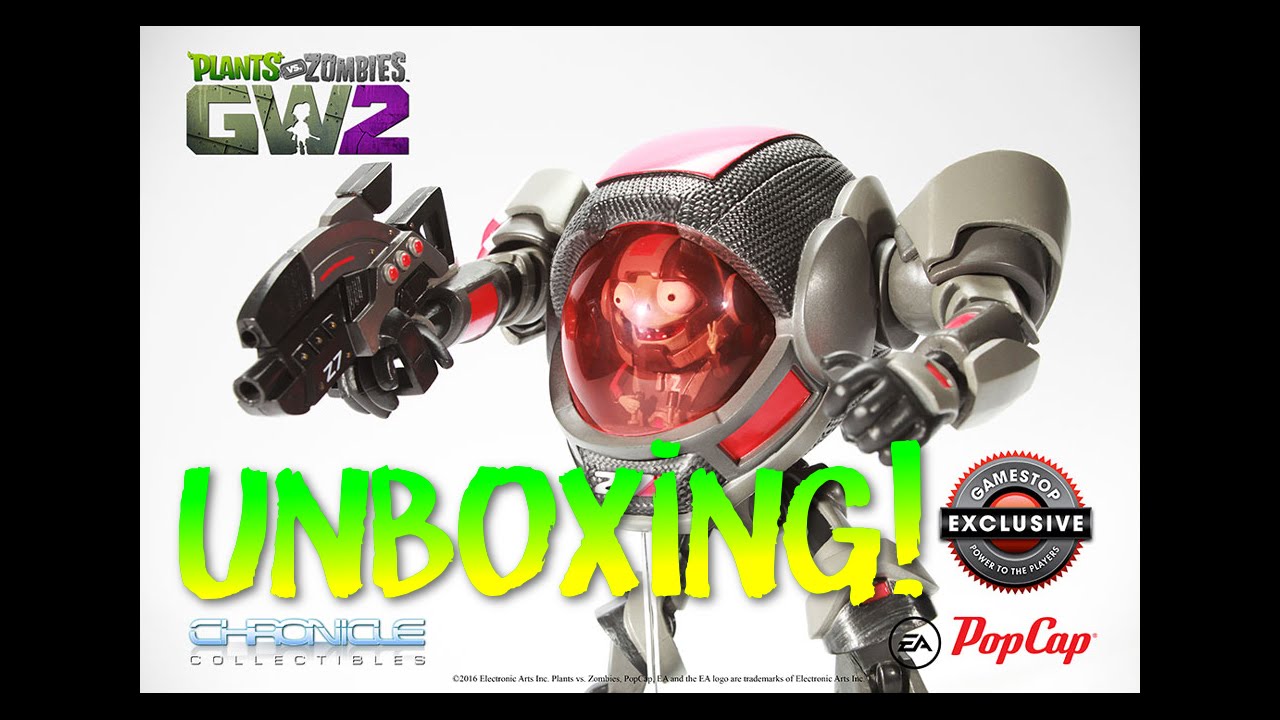 Plants vs Zombies Garden Warfare 2 Grass Effect Z7 Mech Statue Unboxing ...