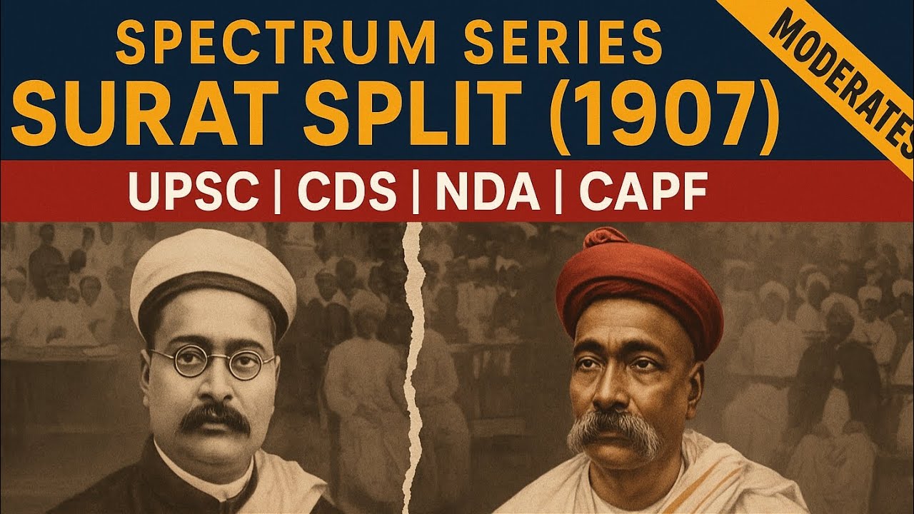 Surat Split 1907 Explained | Moderates vs Extremists | Spectrum Series ...