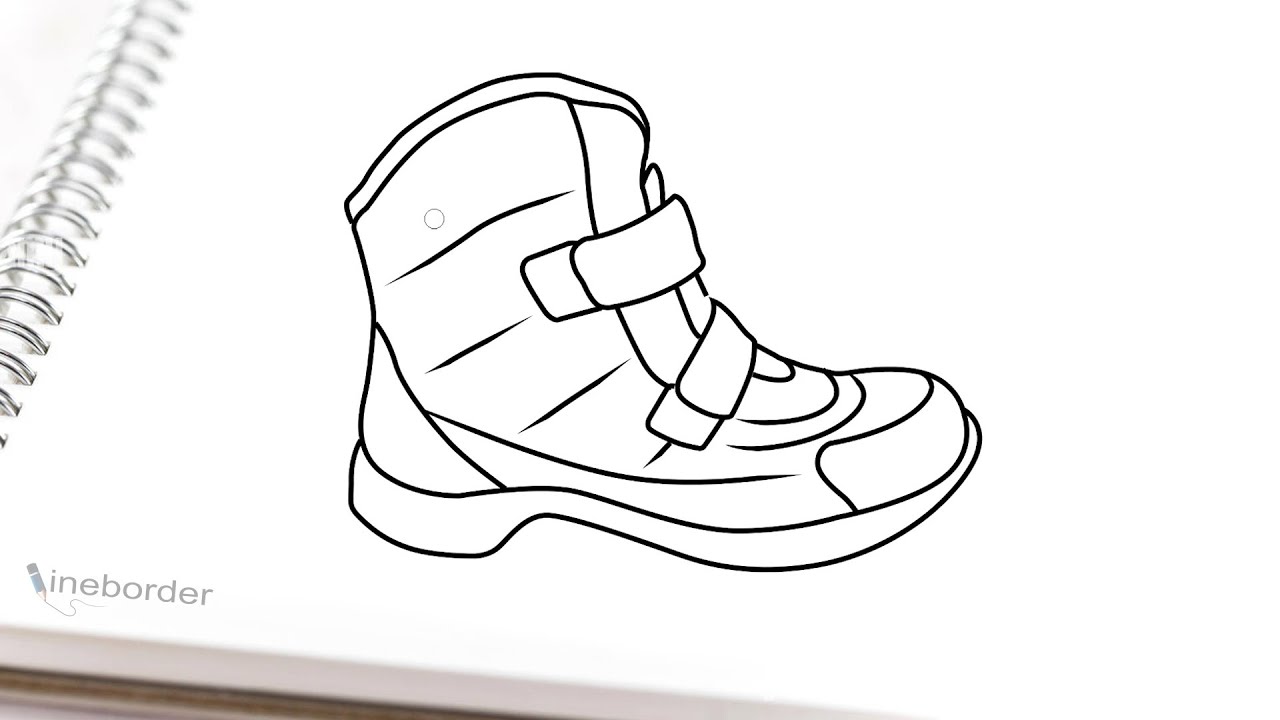 Wowww! cara menggambar sepatu boots sederhana untuk anak-anak - YouTube