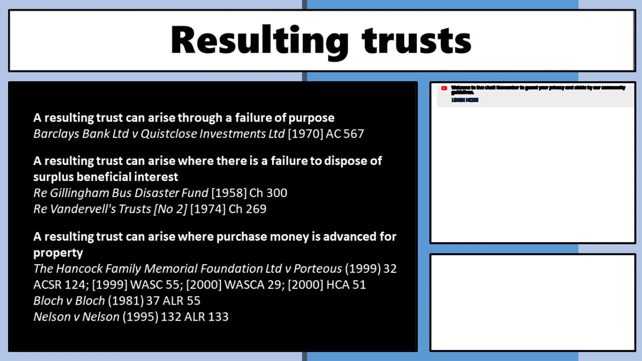 LA3014 Resulting Trusts - YouTube