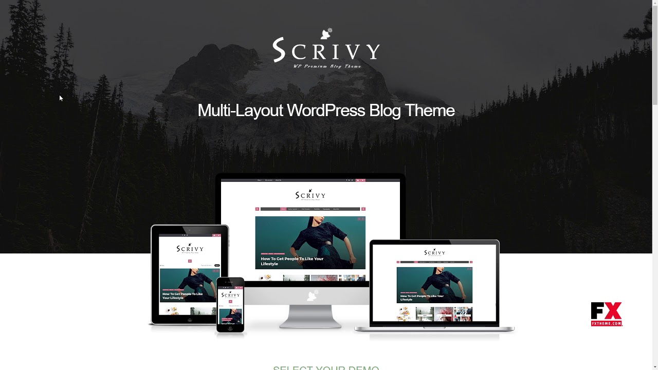 Scrivy - Multi-Layout WordPress Blog Theme Leroi Quincey - YouTube