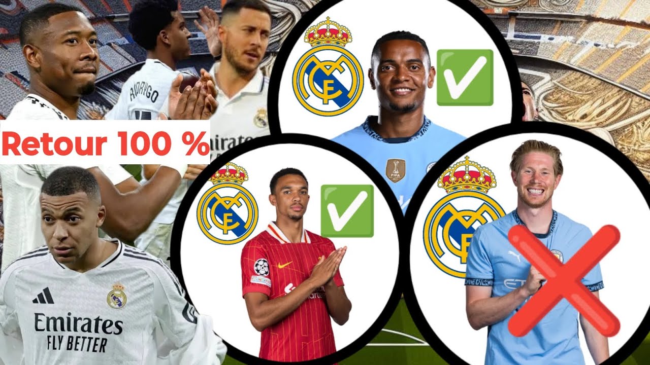 Real Madrid frappe fort : Alaba de retour, Alexander-Arnold, Akanji, De ...