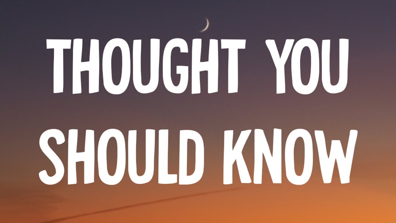 Morgan Wallen - Thought You Should Know (Lyrics) - YouTube