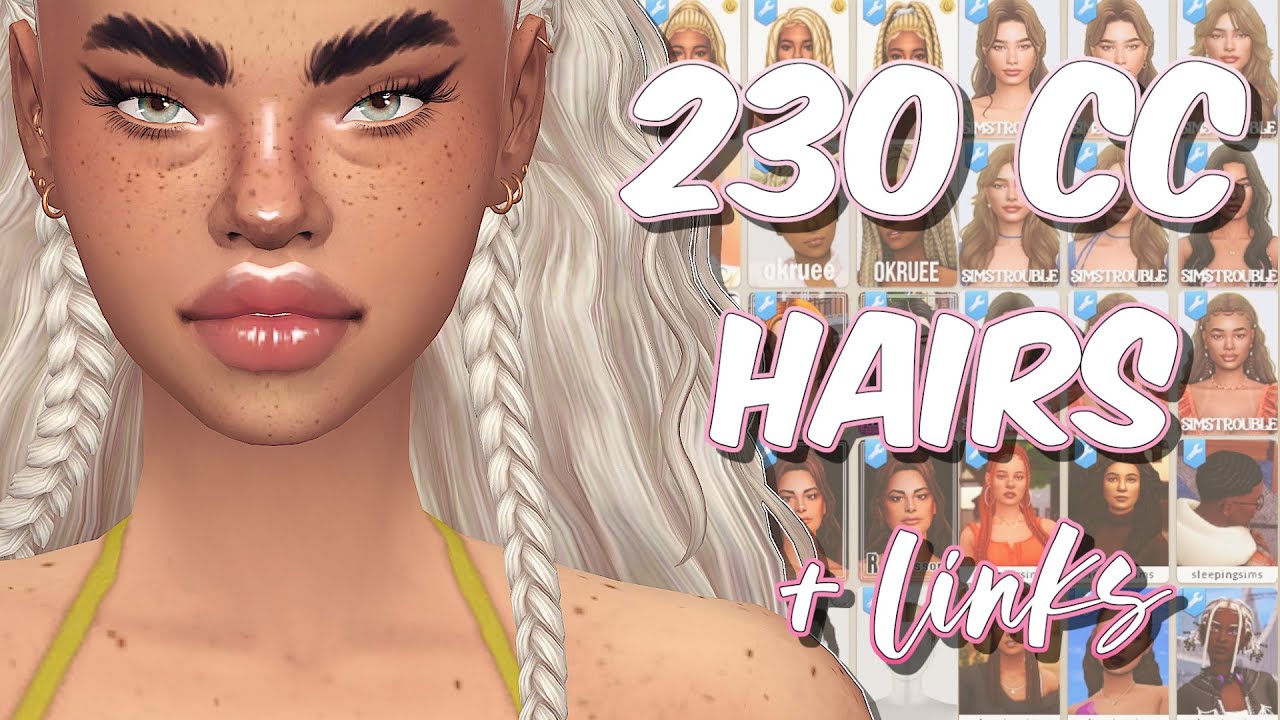 FEMALE HAIR COLLECTION (PART 2) 🌺 | sims 4 maxis match cc + links - YouTube