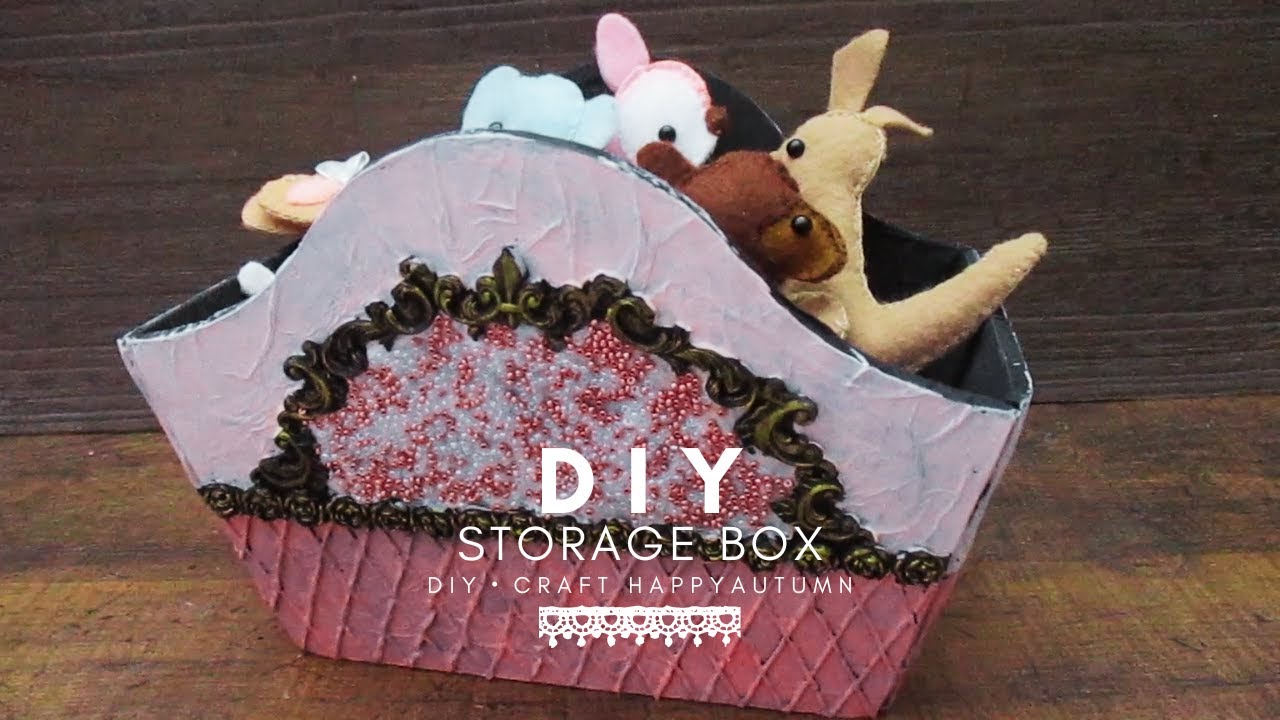 DIY decorative storage box / from Recycled Cardboard / small case ...