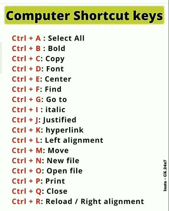 Computer shortcut keys🔥🔥😇 #computer #daily #shorts #short #shortvideo - YouTube