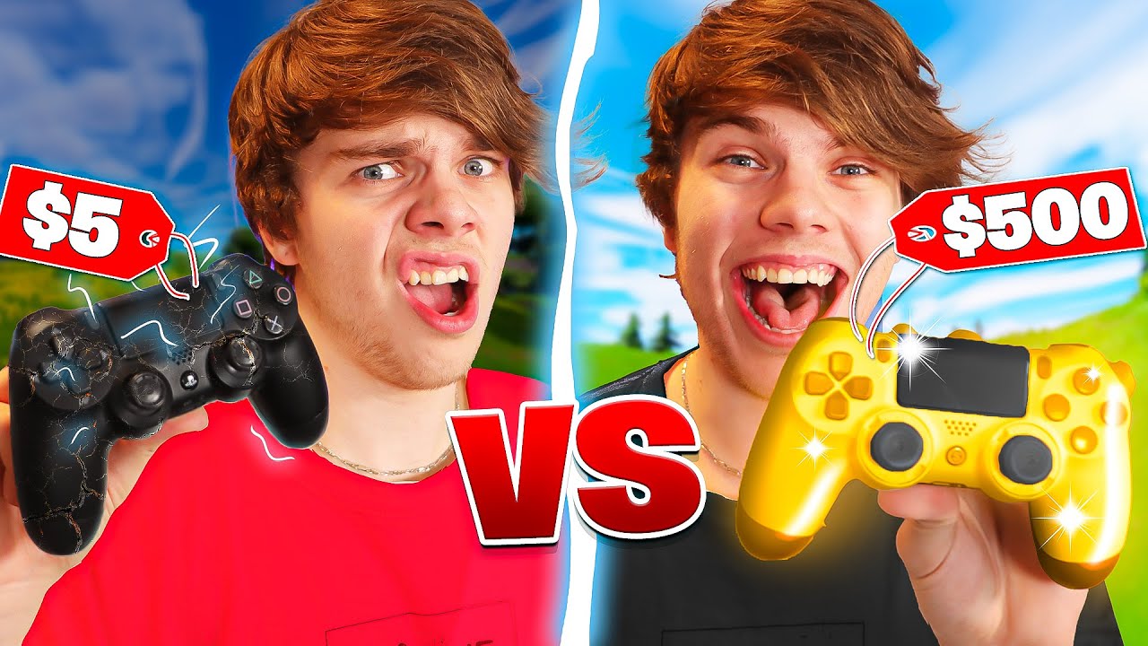 $5 Controller Vs $500 Controller Challenge in Fortnite! - YouTube