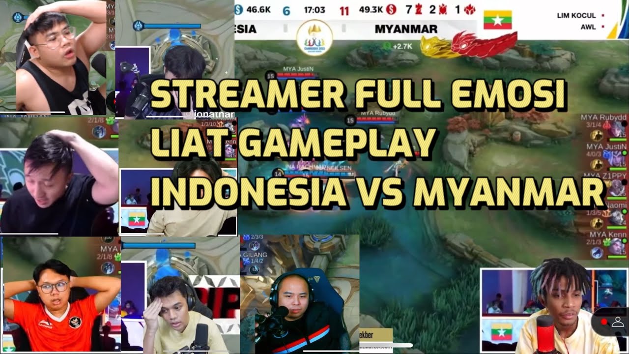 Reaksi streamer MLBB indonesia vs myanmar #seagames2023 #mobilelegends ...