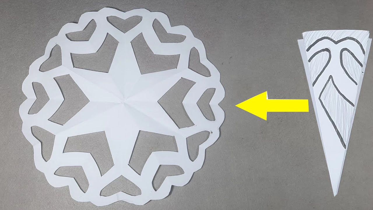 Valentine's Day Heart-Shaped Snowflakes | How to make a snowflake | DIY ...