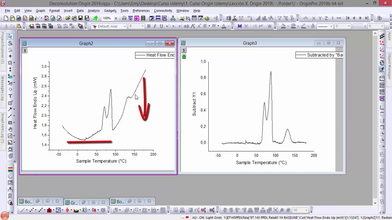 OriginPRO: Deconvolución usando Origin 2019 - YouTube