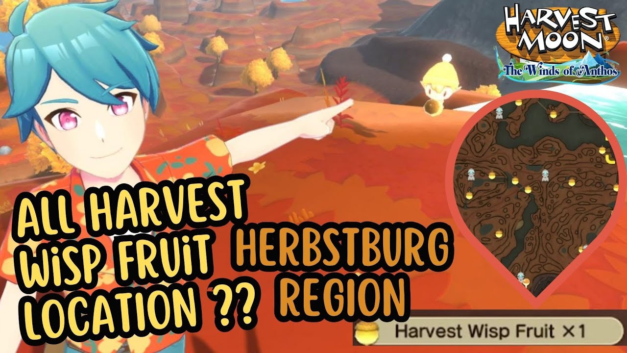 All Harvest Wisp Fruit Location - Herbstburg Region - Harvest Moon the ...