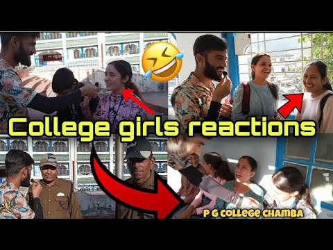 College girls epic reactions 😂,|| p g college chamba || Vicky ...