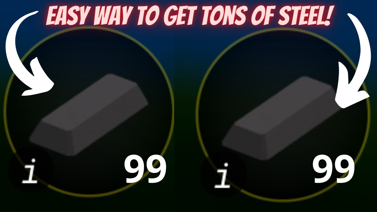 A Really Easy Way To Get A LOT Of STEEL!! (Roblox Survival Game) - YouTube