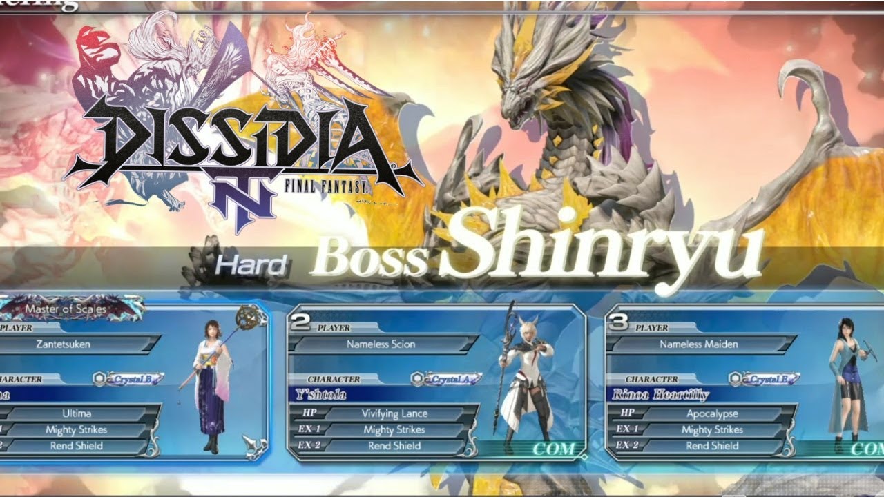 Yuna vs Shinryu - Hard difficulty [Dissidia Final Fantasy NT] - YouTube